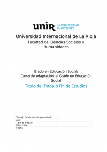 Ejemplos de portada para un TFG - Grado y Master